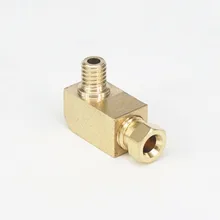 M4x0.7 M5x0.8 M6x0.75 M6x1 M8x1 M10x1 수형 x 맞춤 4mm 6mm OD 튜브 엘보 황동 피팅 공작 ...