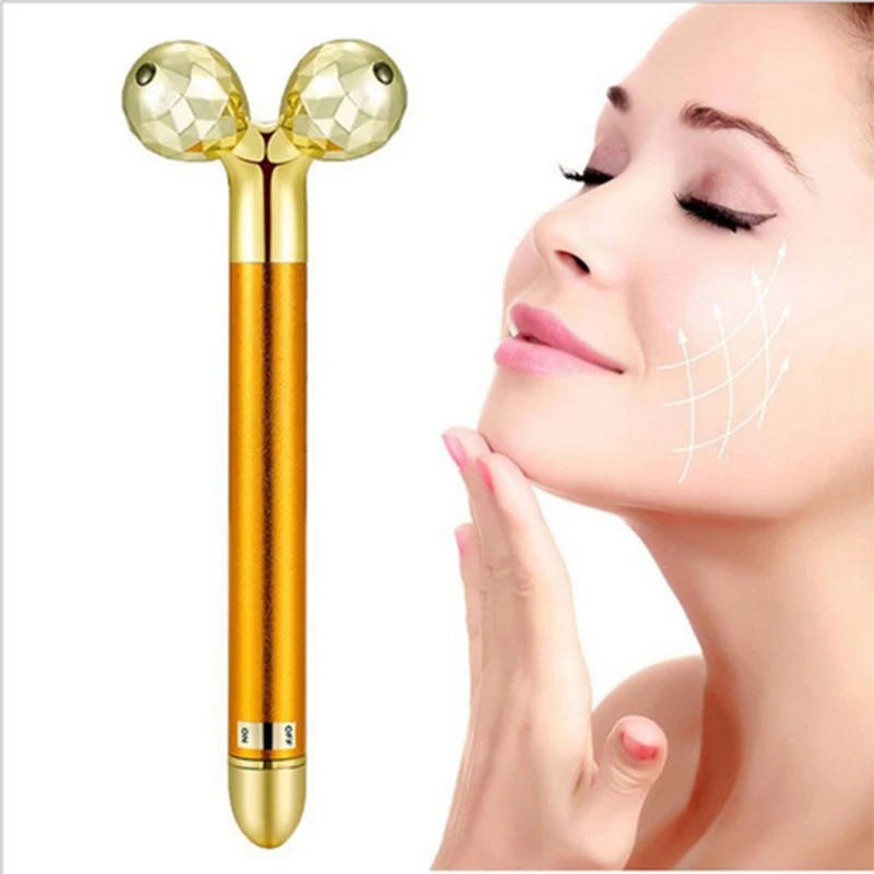 Face Massager Facial Face Lift Roller Y Shape 360 Rotate Instrument