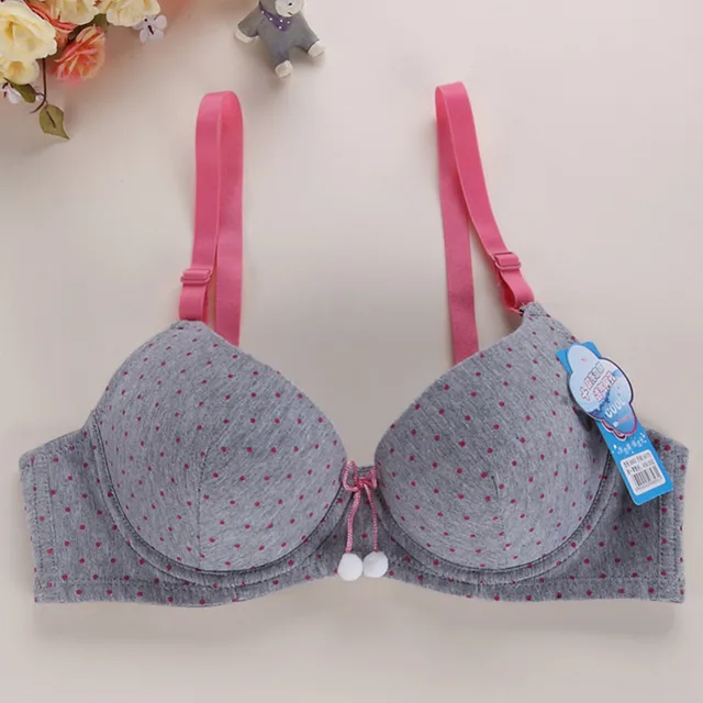 WoFee Growth Girls Shaping Bra Contrast Color Bra 3/4 Cup Design Style ...