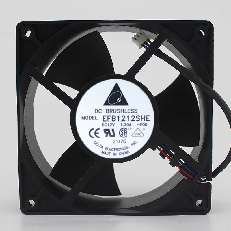 Original EFB1212SHE 12V 1.2A 12038 12CM Chassis Server Cooling Fan ...
