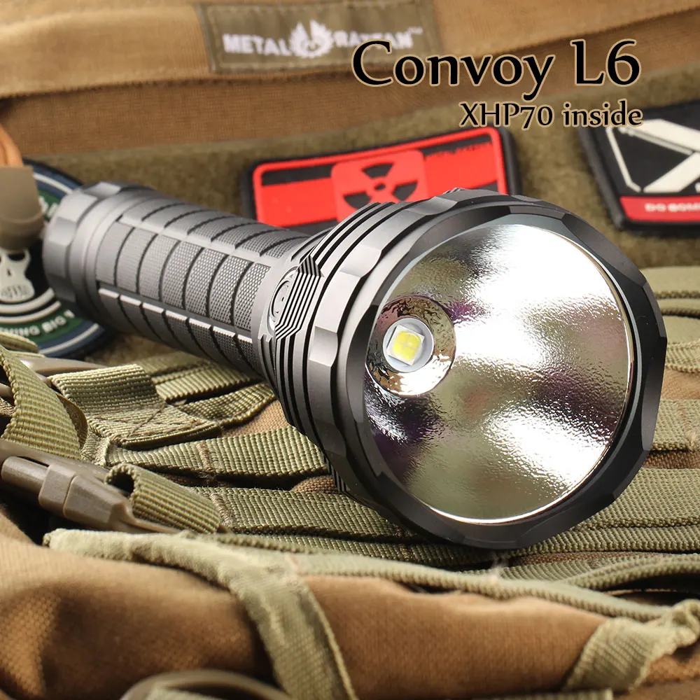פנסי לד - Black Convoy L6 flashlight ,XHP70 led inside