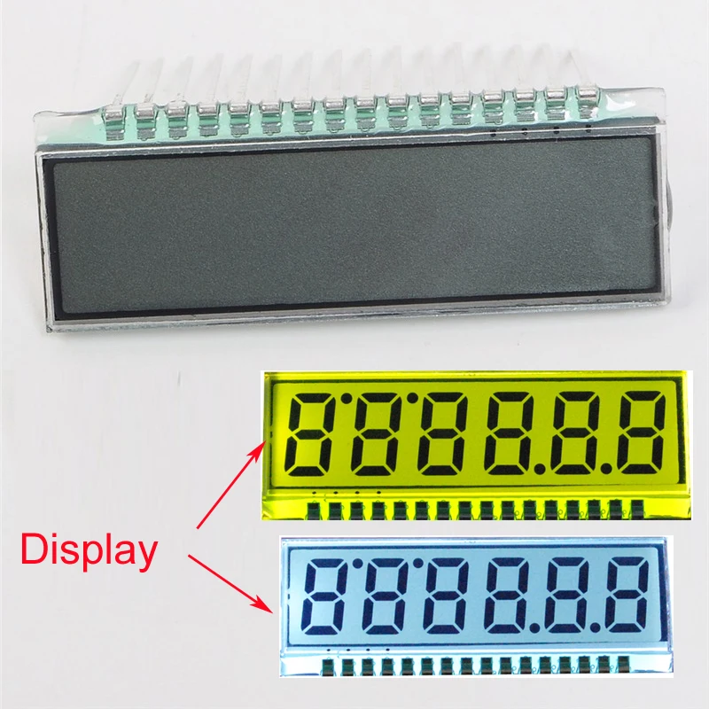 EDS826 6 Bit TN LCD Display Module 40*14*2.8mm 3.0V 8 Characters LCD ...