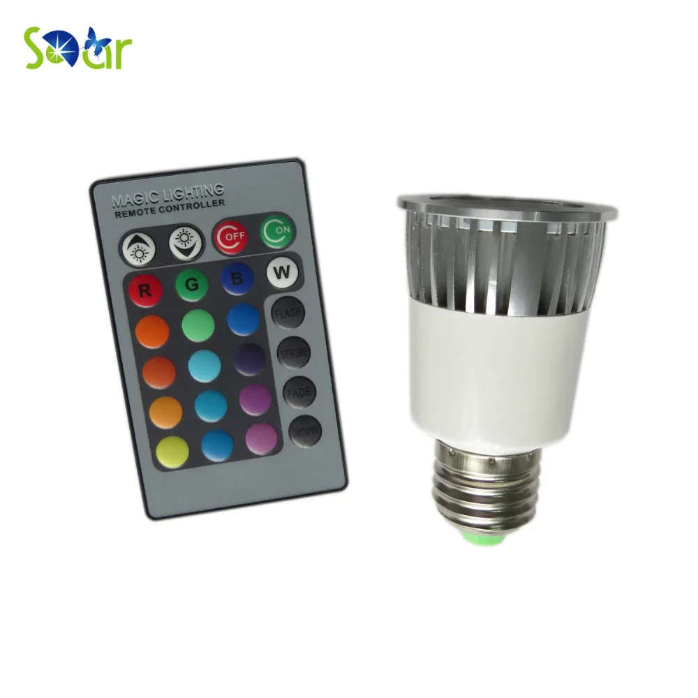 E27 Rgb 5w Cree Led Spot Light Ac110v 127v 220v Light Bulb Halogen Lamp ...