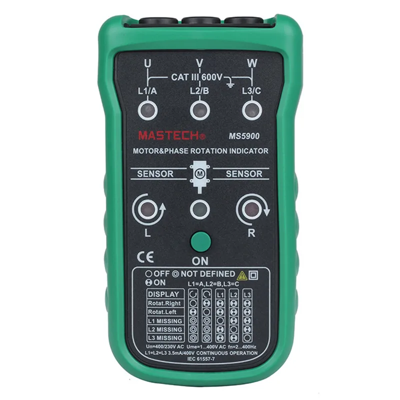 MASTECH MS5900 Motor and Three phase Rotation Indicator Electrical ...