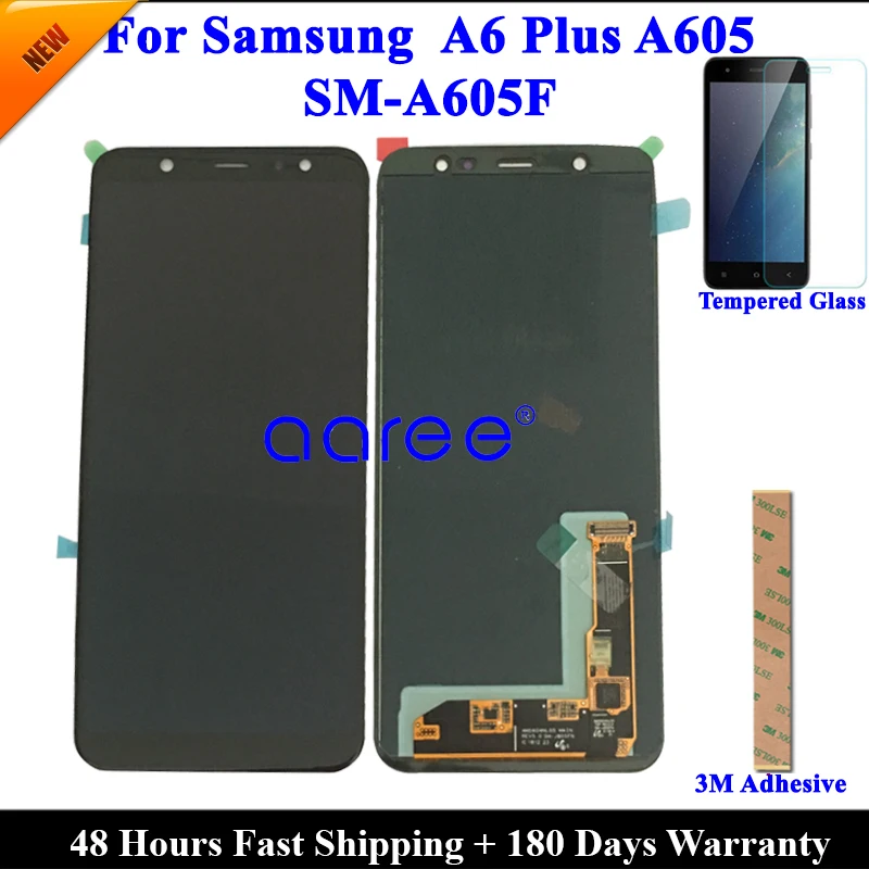 Tested-Super-AMOLED-LCD-Display-For-Samsung-A6-Plus-2018-A605-For ...