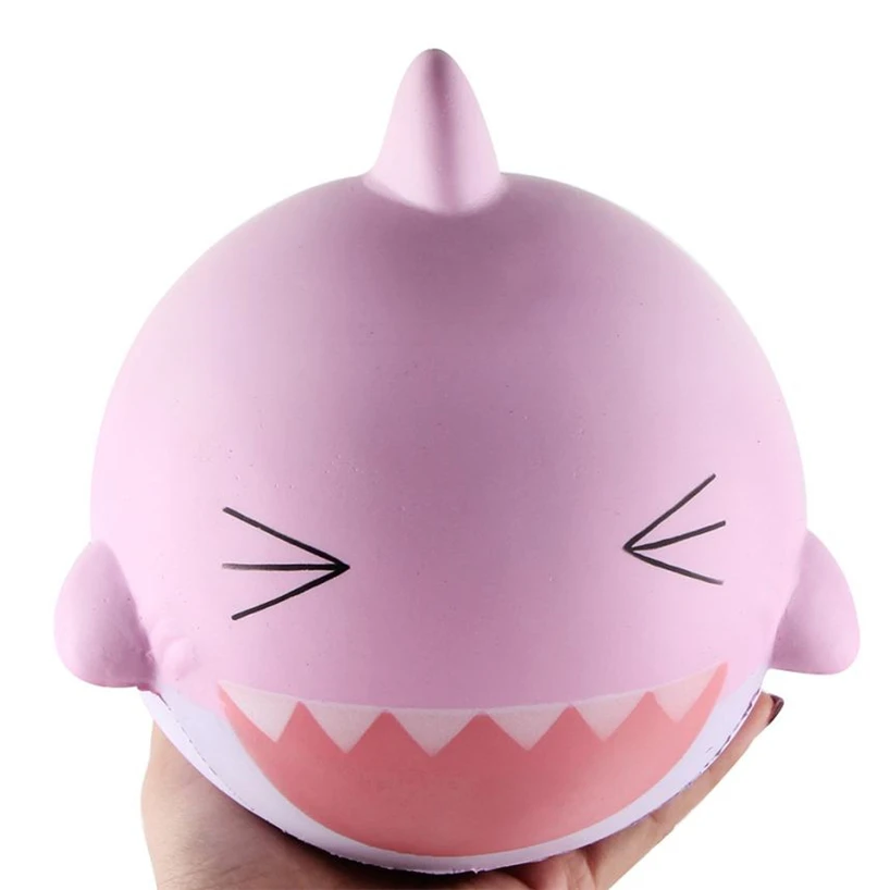 Mochi Squishy15cm Pink Lovely Happy Shark Scented Squishy Slow Rising ...