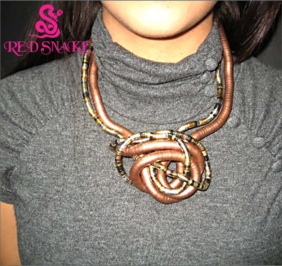 RED SNAKE Bendy Necklace Length 900mm*5mm / 6mm / 8mm Bendable Snake ...