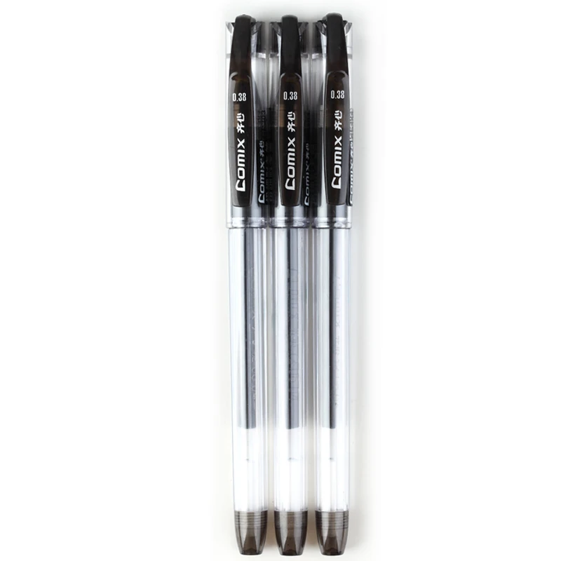 COMIX K3030 Pilot EasyTouch Retractable Fine Point, Black Ink Gel Pen ...
