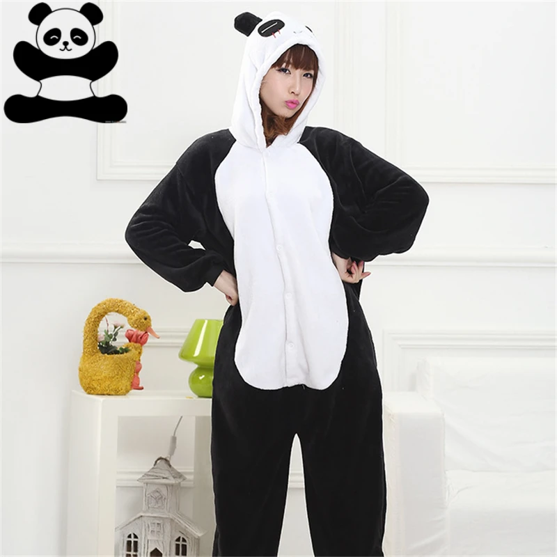 Anime New Womons Ladies Adult Animal Pajama Panda Pajamas Sleepsuit ...