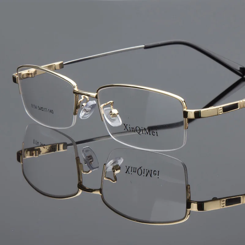 Men Eye Glasses Myopia Semi Rimless Spectacle Man Eyeglasses Frame ...