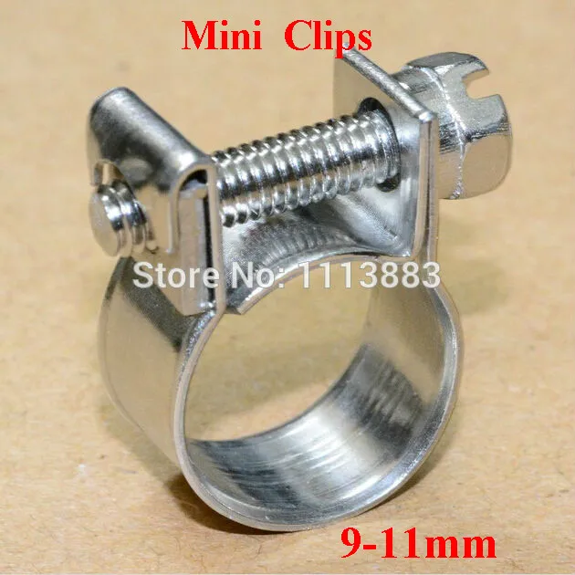 10pcs Mini Hose Clips 9-11mm Stainless Steel Ss304 Hose Clamps For Use ...