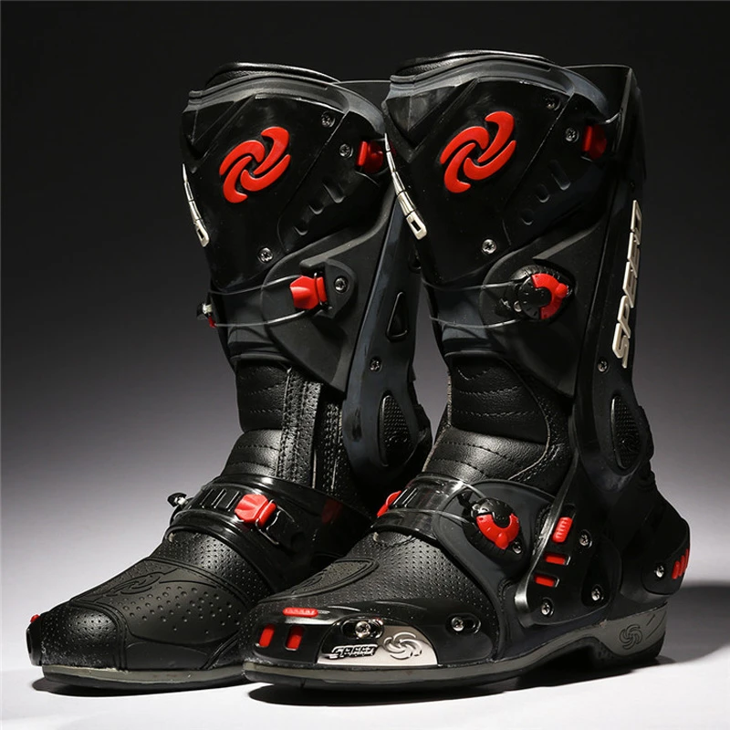 Pro-biker Motorcycle Boots Protective Motocross Racing Speed Motorbike ...