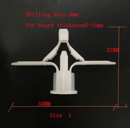 Specification : Size 1 Wing Gypsum Plaster Wall Ceiling Expansion Plug ...