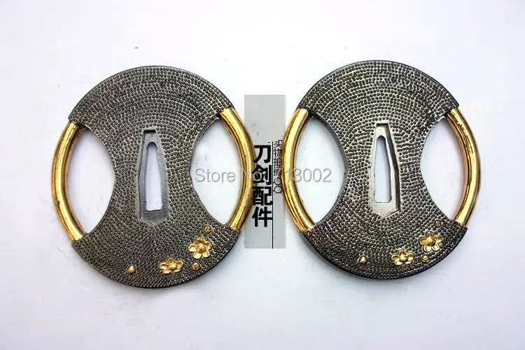 Molten Circular TSUBA JAPAN Sabre SWORD kirsite Tsuba For Katana-in ...