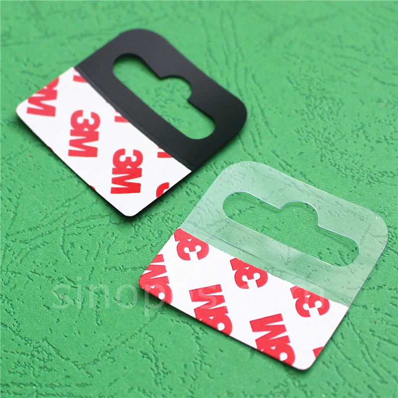 Bulk Hang Tabs With Euro Hole Adhesive, black clear hanging tab ...