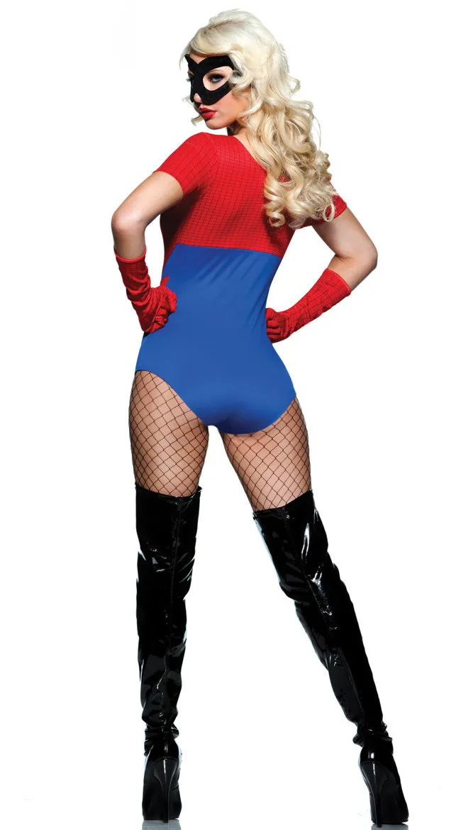 Adult Superhero Cosplay Halloween Costumes Sexy Spiderman Costume Women