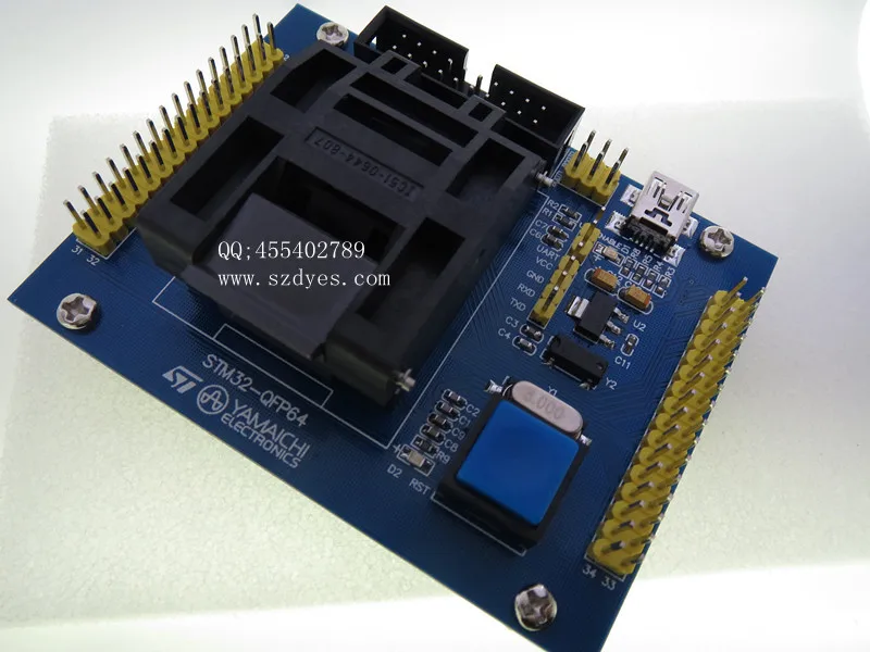 Stm32 Programming Test Burn Stm32f Stm32l Qfp64 Serial Jtag Swd Ic51 0644 807 Spacing 0 5mm In