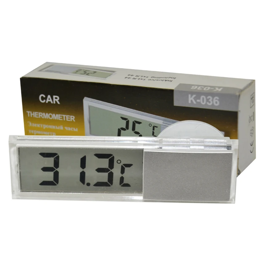 Suction Cup Type Electronic Thermometer LCD Car Temperature Instruments ...