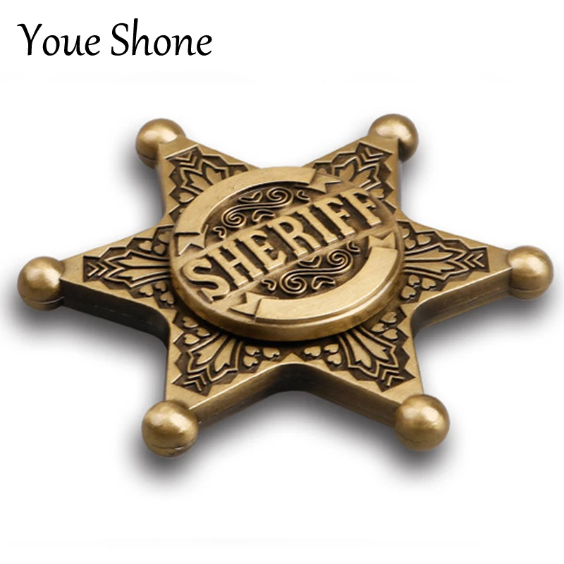 Nieuwe Retro police Fidget spinner Speelgoed Metal EDC Hand Spinner ...