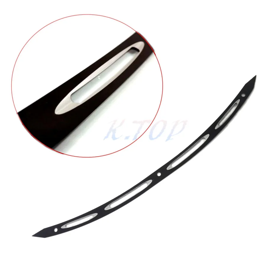 1X Black Motorcycle Slotted Batwing Windshield Trim For Harley 14 UP ...