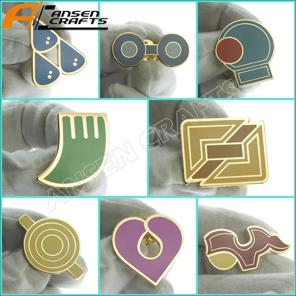Pokemon Gym Badges 8 | Pokemon Badges Hoenn | Pin Badge - Gen3 8 Pin ...