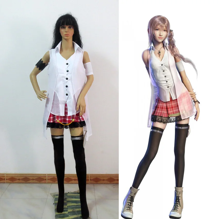 Final Fantasy Ff Xiii 13 Sierra Serah Farron Halloween Fantasia Cosplay ...