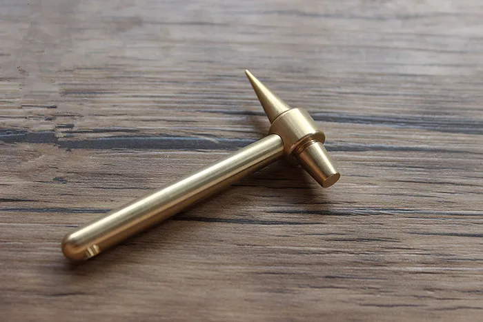 Brass-Hand-Lathe-Production-Small-Hammer-EDC-Key-Ring-Pendant-Zipper ...