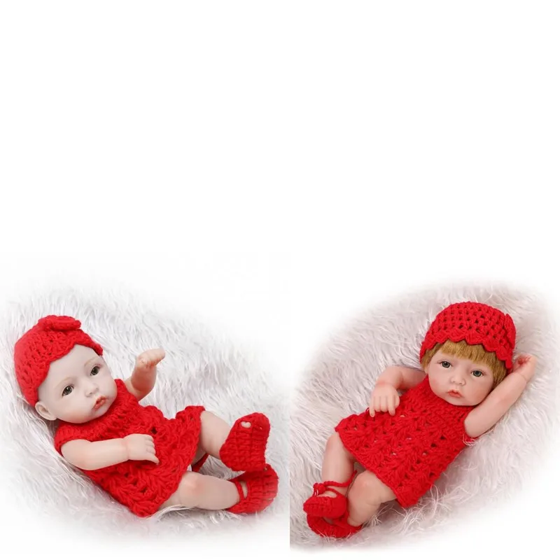 NPK Cute 10 inch full silicone Baby Doll reborn 27cm baby toys all ...