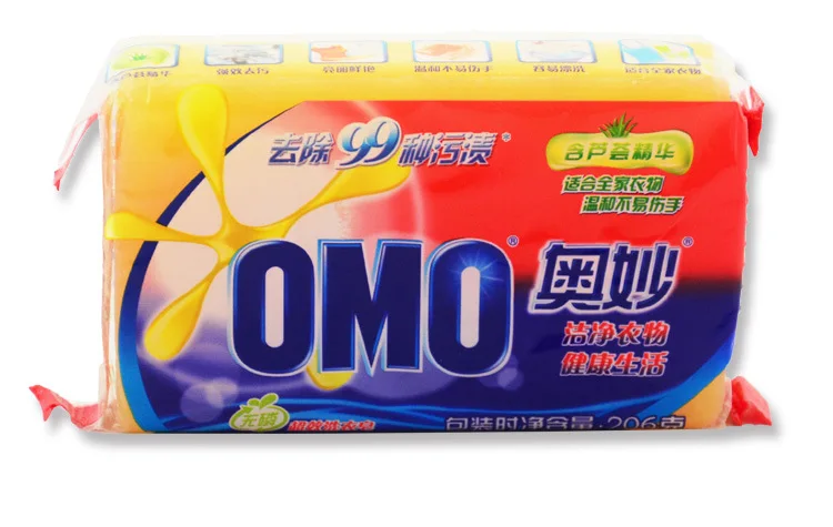 Quality Goods OMO Transparent Laundry Soap 206g Effective Stain Removal ...