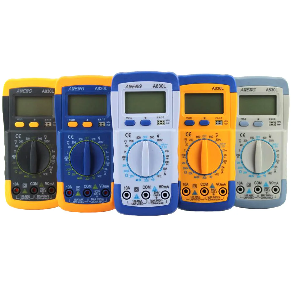 5 Color Digital Multimeter Multimetro Handheld Multi functional ...