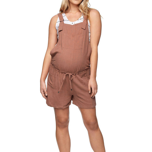 Casual Stretch Sleeveless Maternity Romper