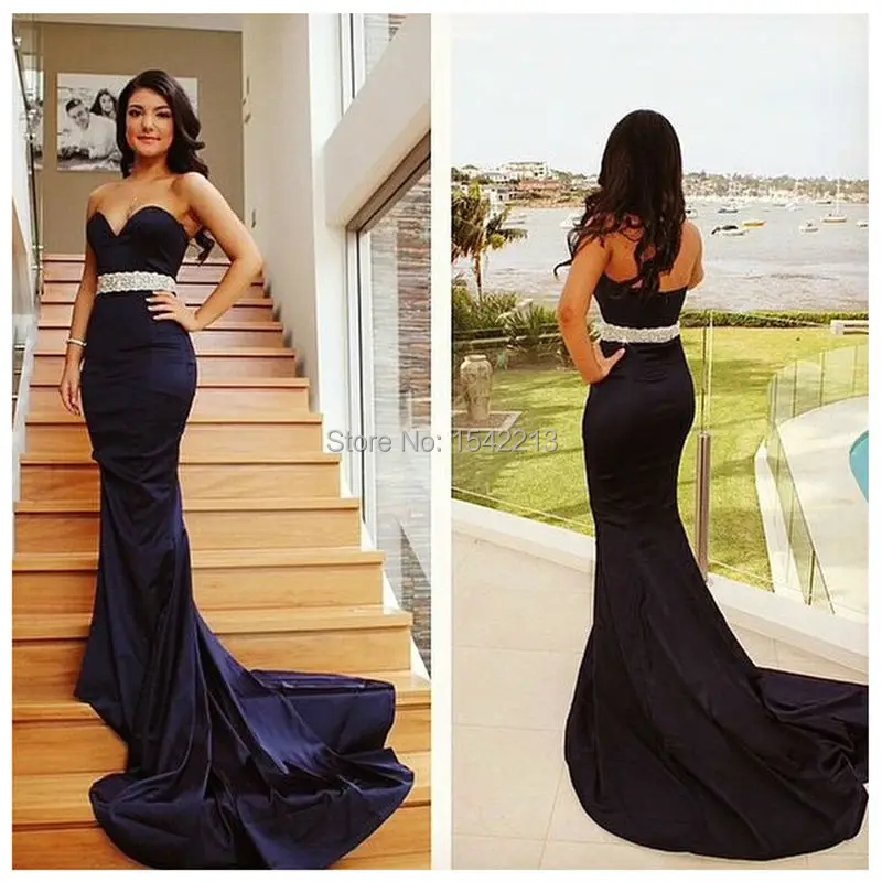 Sweetheart Beaded Long Train Prom Dress Evening Gowns Vestido De Festas ...