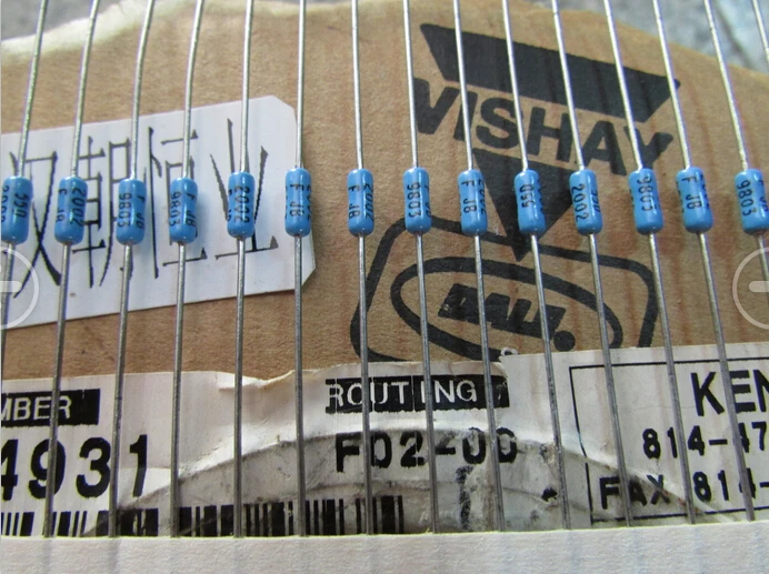 20pcs/CT55 RLR7C RNC55 ERC 55 PTF 1/4W metal film resistor VISHAY|film ...