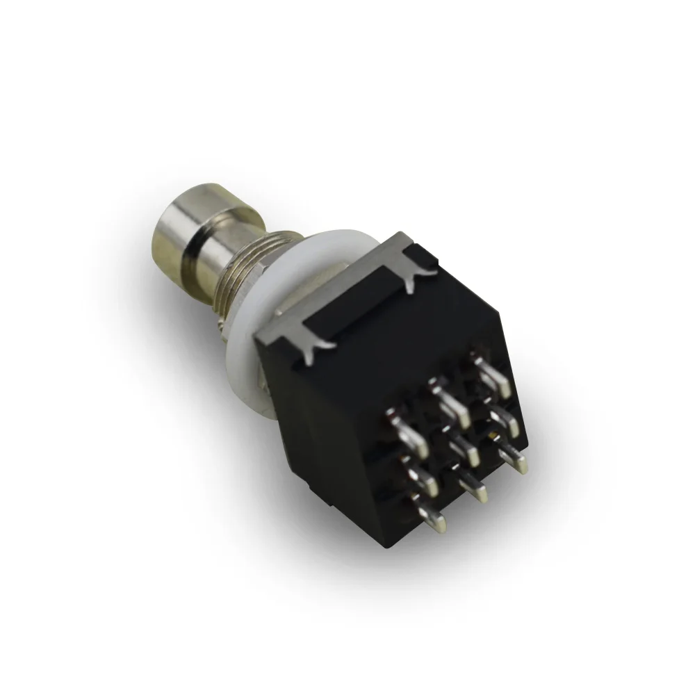 10 X 3PDT 9PIN Guitar Effects Pedal Box Stomp Foot Metal Switch True ...