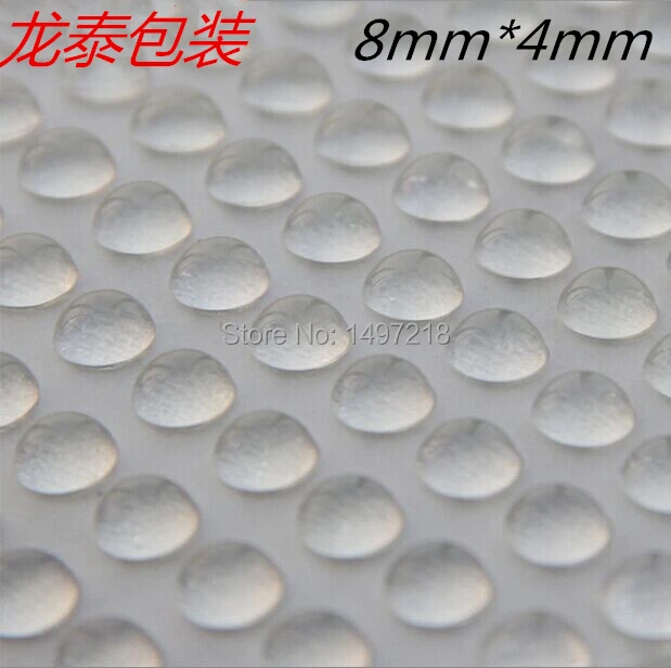 1000pcs 8mm X 4mm Clear Anti Slip Silicone Rubber Plastic Bumper Damper ...