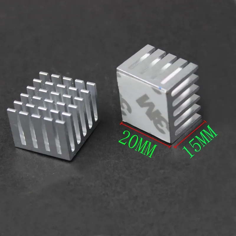 100 Pieces/lot 20x20x15mm CPU IC Heat Sink Cooler Radiator Heatsink ...