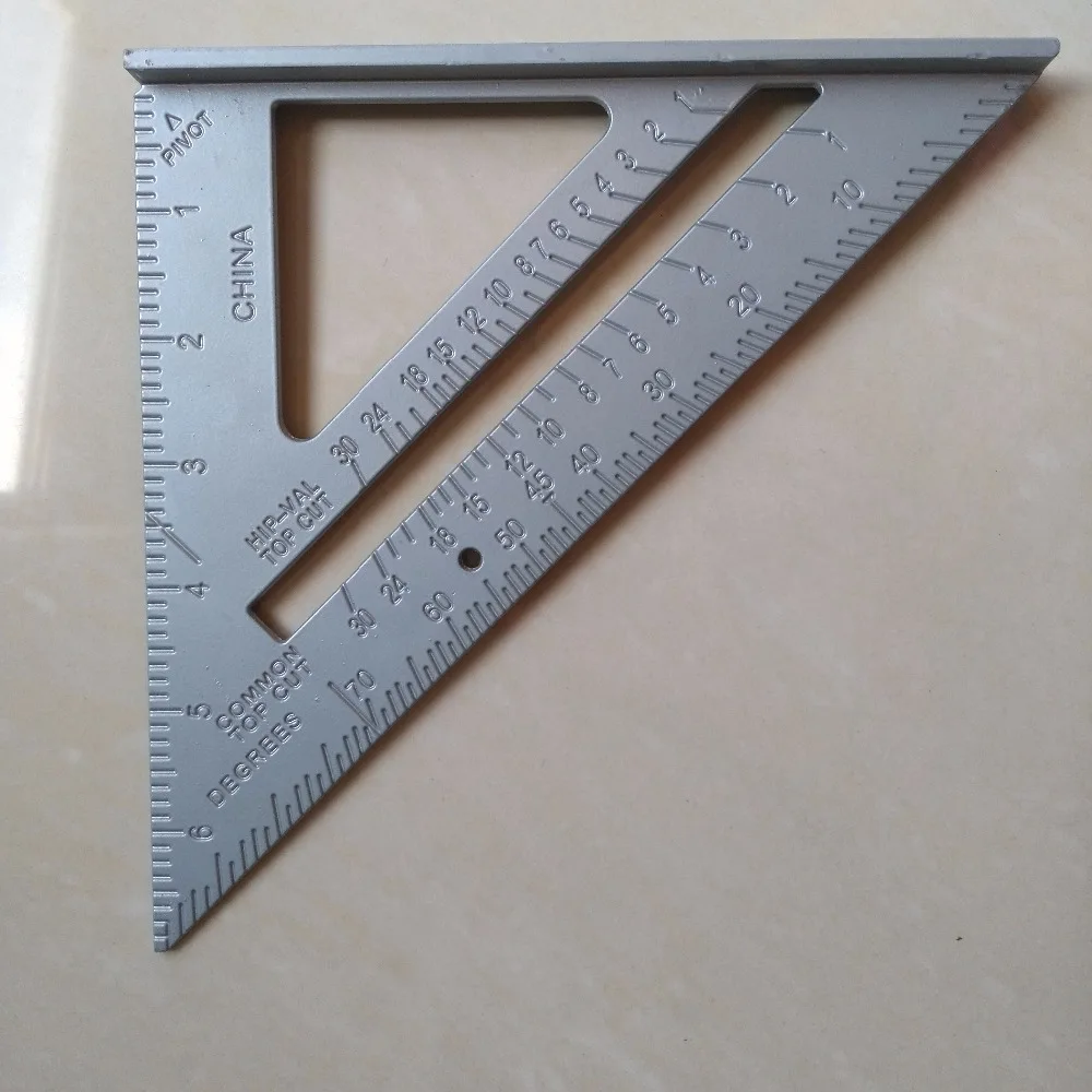Kacy 7" Aluminum Alloy Triangle Ruler Combination Speed Carpenter's ...
