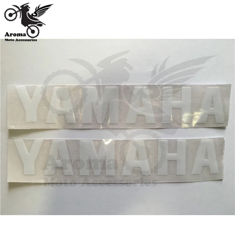 white motorcycle sticker for yamaha Written words motorbike decal for ...