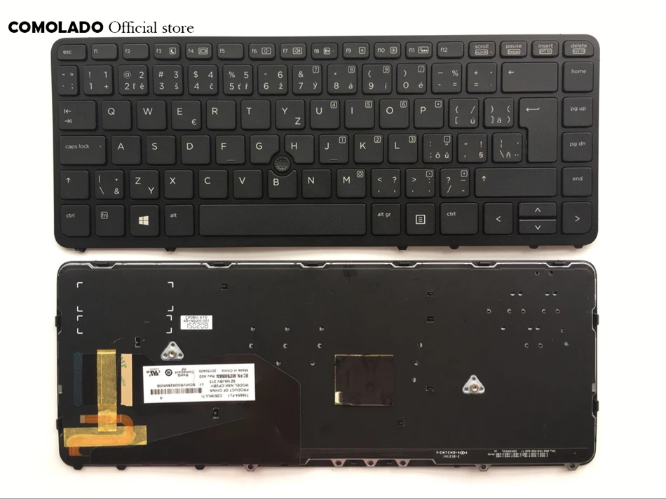 CZ Czech keyboard FOR HP 840 G1 850 G1 ZBook 14 Black keyboard CZ ...