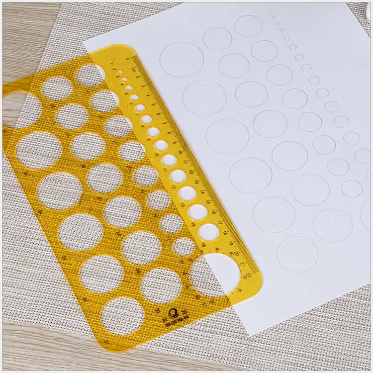 Drawing template ruler Geometry multi shape Plastic stencil Drafting ...