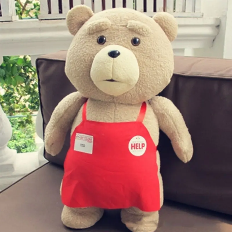 Big size Teddy Bear Ted 2 Plush Toys In Apron 45CM Soft Stuffed Animals ...