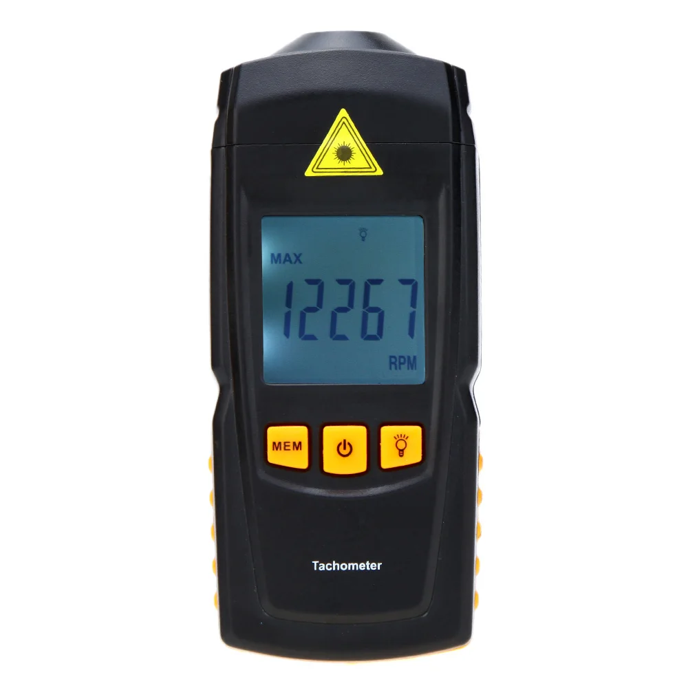 Non contact portable Digital Laser Tachometer Tach Meter Tester Wide ...