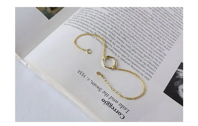 Silvology 925 пробы серебряные ажурные Восьмиугольные браслеты золотые простые креативные модные ...