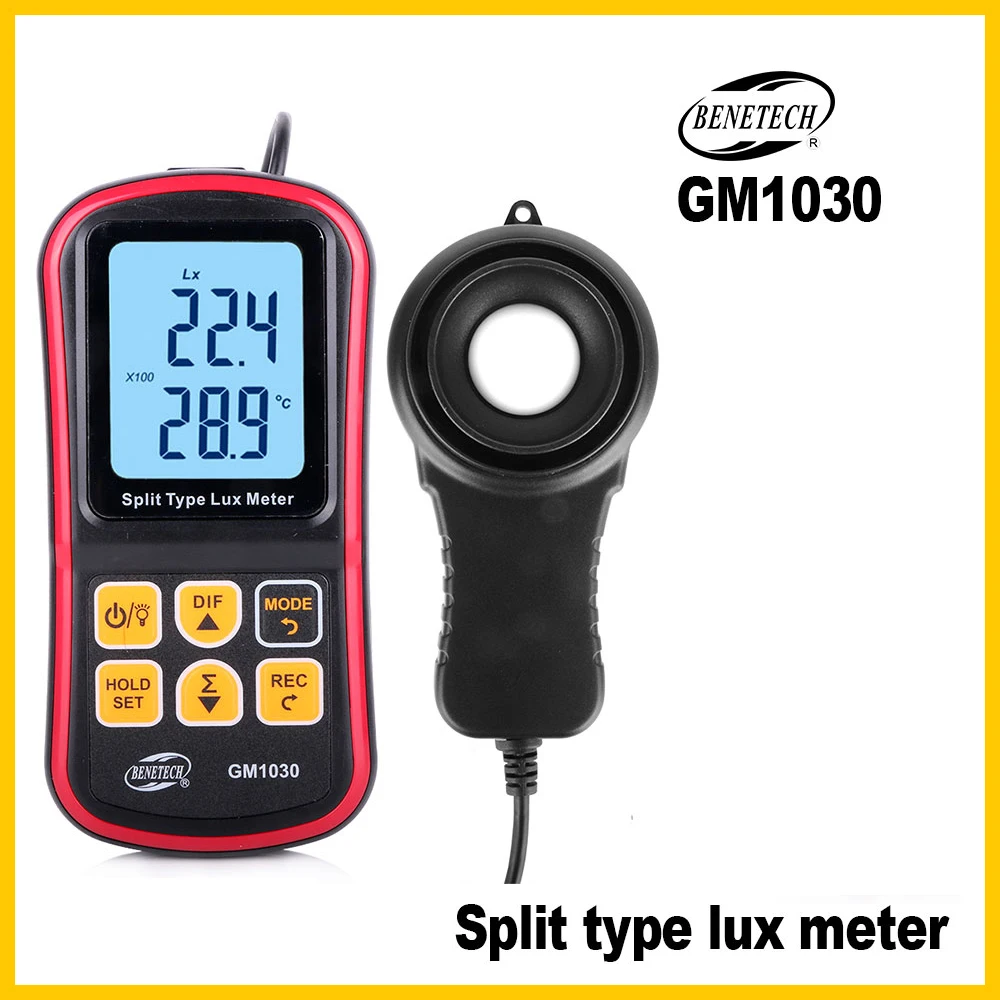 Digital Luxmeter Light Meter 200,000 Lux Photometer Mini Handheld ...