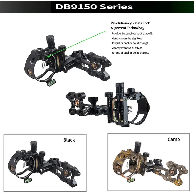 Archery Compound Bow Sight DB Series Retina Micro Adjust Sight 0.019 ...