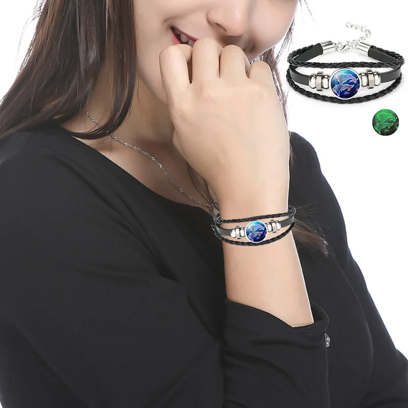New Fashion Personality Twelve Constellation Bracelet Men's And Women's ...
