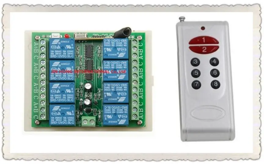 8-channel-radio-remote-control-remote-control-DC12V-8ch-8-relays-remote ...