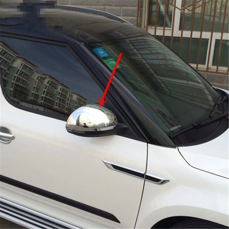 2PCS ABS Chrome Rearview mirror cover for SKODA YETI 2014 16 17 wing ...