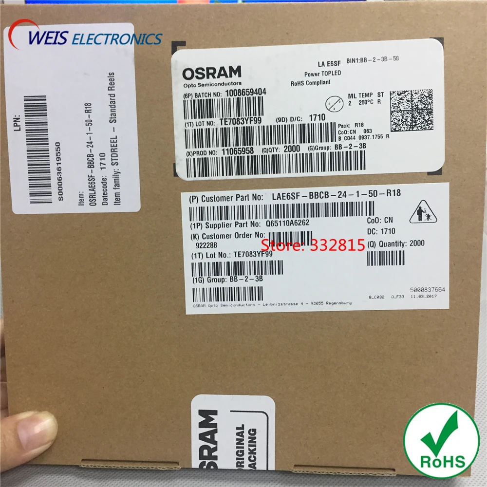 100PCS LAE6SF BBCB 1 50 R18 LA E6SF BB 2 3B 50 amber PLCC 4 612 616nm 2 ...