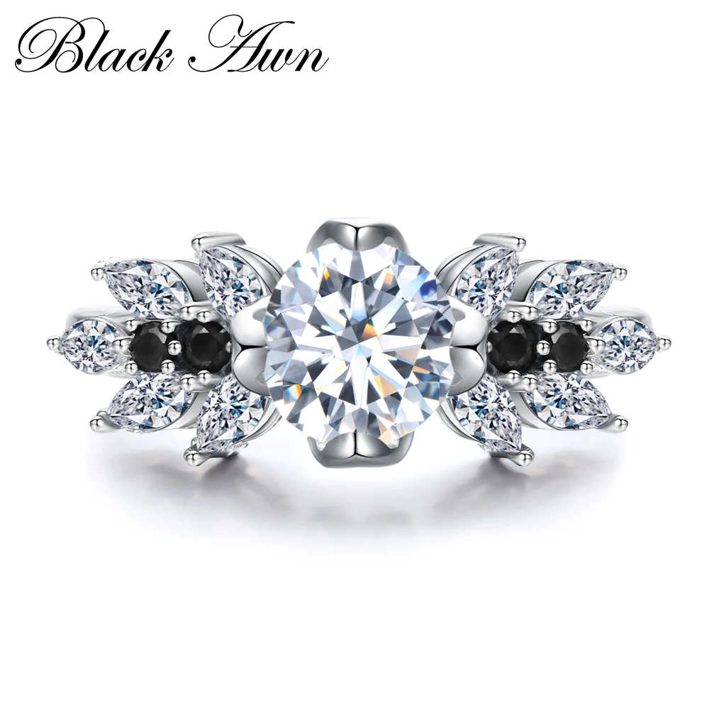 Joyería de plata de ley 925 anillos de boda de moda para mujeres anillo ...